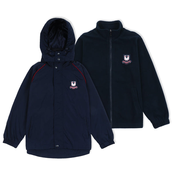 Victoria Shanghai School Uniform - Kids 2 in 1 Full-Zip Jacket - Navy ...