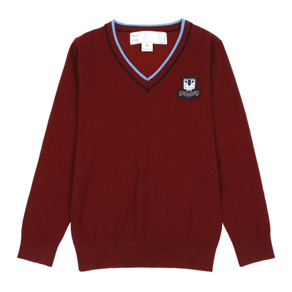Victoria Shanghai School Uniform - Kids Knitted Sweater - Maroon ...